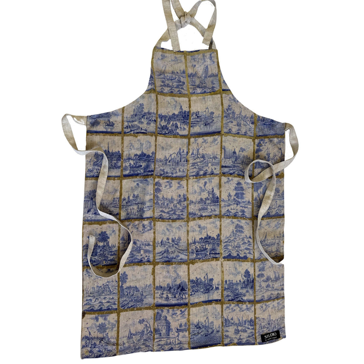Apron: Blue Tiles – STUDIO by isobel sippel